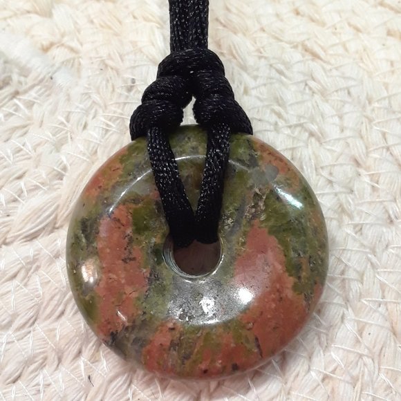 Jewelry | Unakite Donut Pendant Necklace Nwt | Poshmark